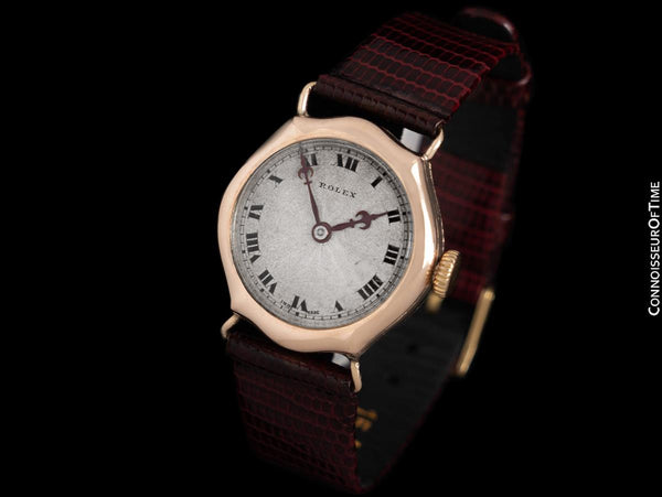 1920's Rolex Ladies Vintage Art Deco Watch - 9K Rose Gold - Connoisseur ...