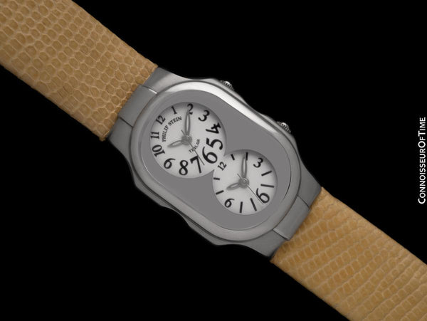 Philippe Stein Ladies Dual Time Teslar Stainless Steel Watch - OWNED ...