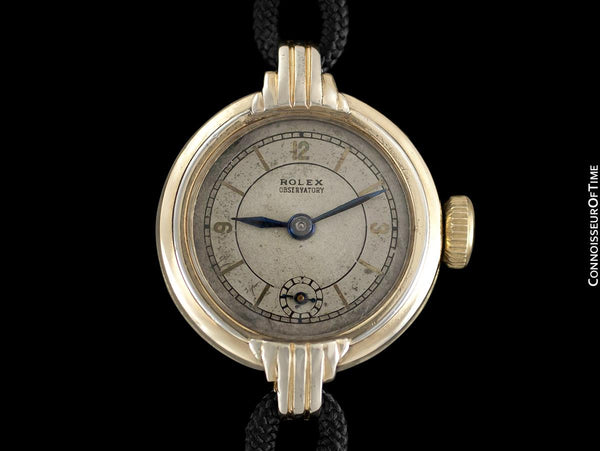 1930's Rolex Observatory Vintage Ladies Gold Watch - Connoisseur of Time